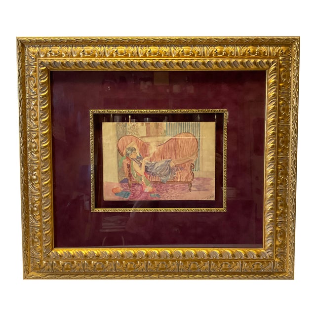 1926 Paris Impressionist Watercolor Painting by Texas Artist M. Cooley ...