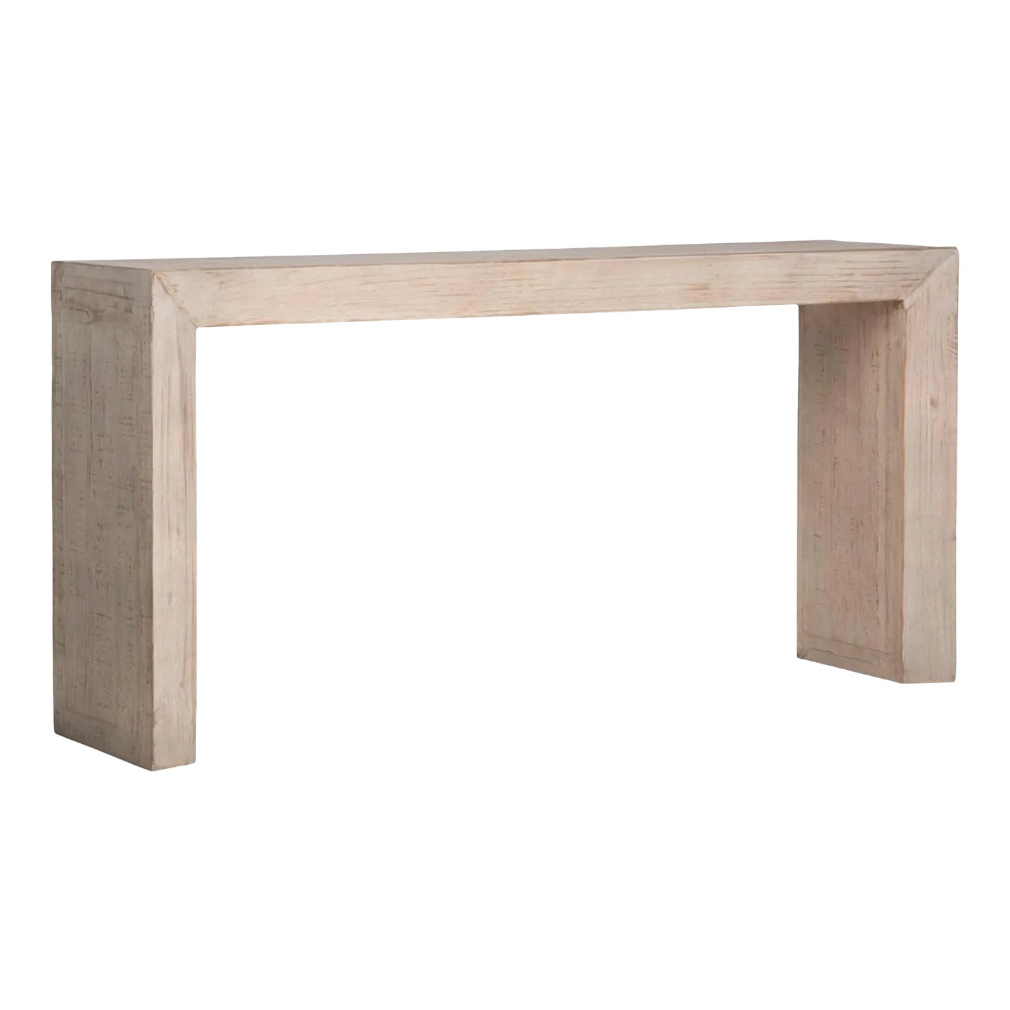 Bevel Washed Waterfall Console Table | Chairish