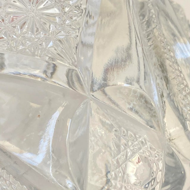 Vintage Cut Crystal Whiskey Decanter And Low Ball Rocks Glasses