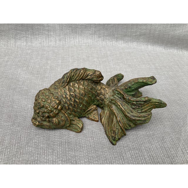 Vintage Cast Iron Goldfish Doorstop | Chairish