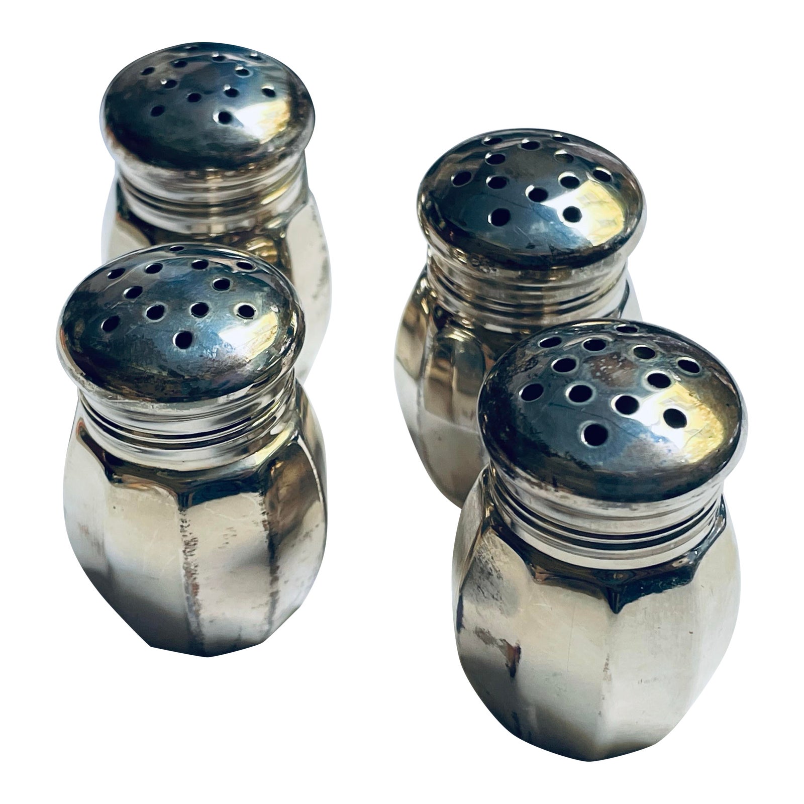 Late 20th Century Reed & Barton Sterling Silver Individual Salt ...