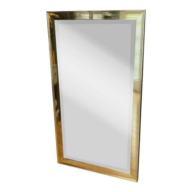 Modern Gold Rectangular Mirror Beveled | Chairish