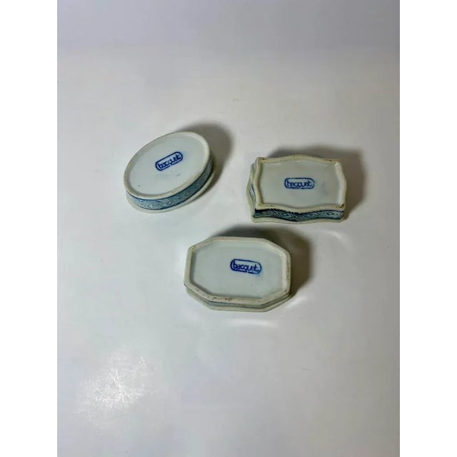 Vintage Chinese Porcelain Trinket Dishes, Set of 3, Small Pill Box ...