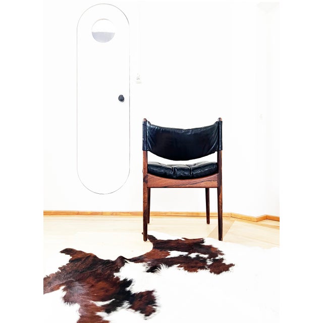 1960s Kristian Vedel Black Leather "Modus" Side Chair | Chairish