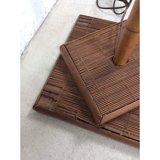 Vintage Rattan Floor Lamp With Shade | Chairish