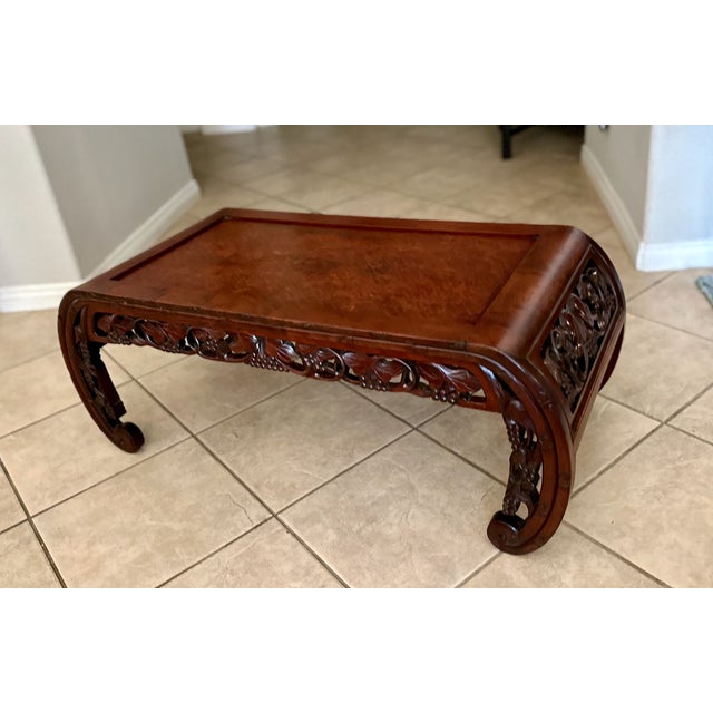 19th Century Chinese Hardwood Opium Low Coffee Table | Chairish