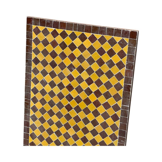 Moroccan Ceramic Tile Rectangle Table Top | Chairish