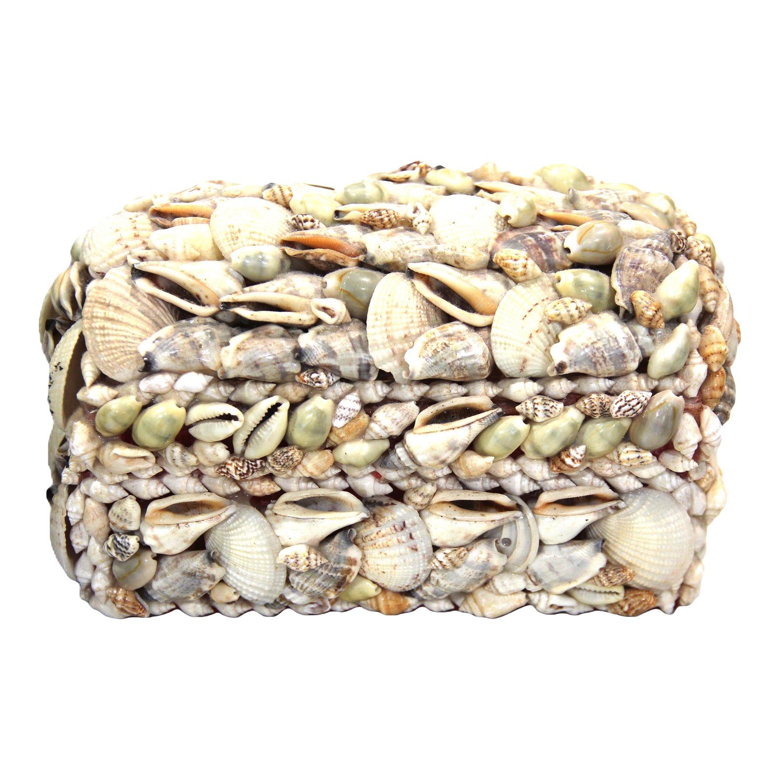 1960s Kitschy Mid-Century Modern Shell Encrusted Trinket Box | Chairish