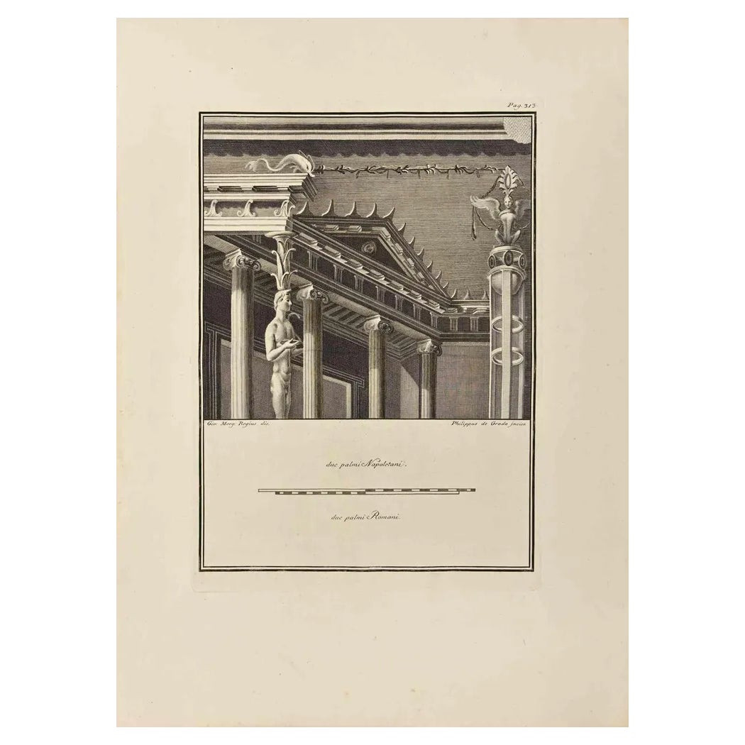 Filippo de Grado, Temple with Sphinx, Etching, 18th Century | Chairish