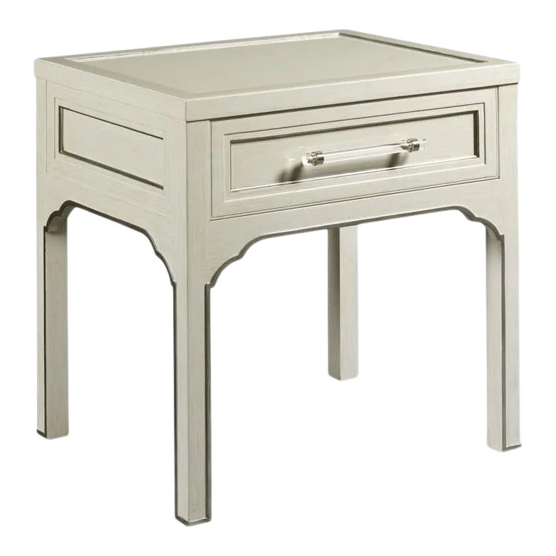 Brunell Side Table in Off-White | Chairish