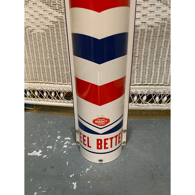Vintage William Marvy Company Enameled Barber Sign | Chairish