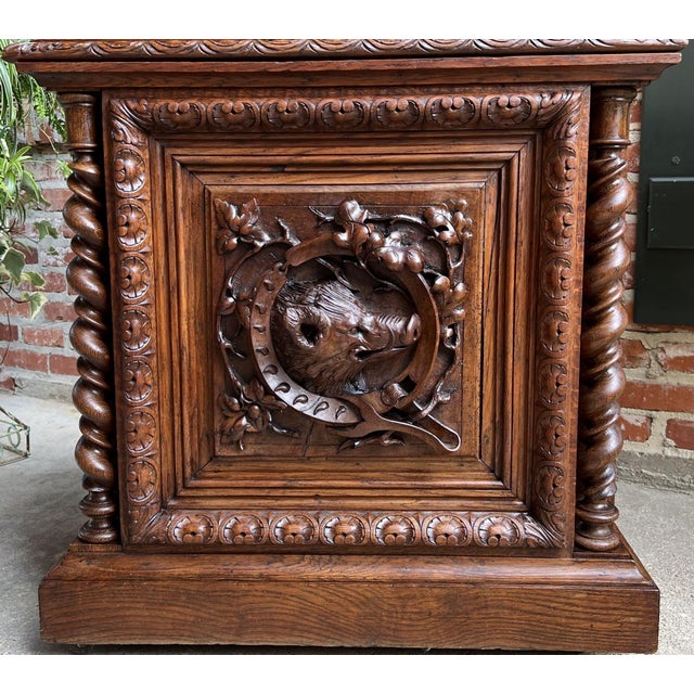19th Century French Carved Wine Cellarette Cabinet Black Forest Chest ...
