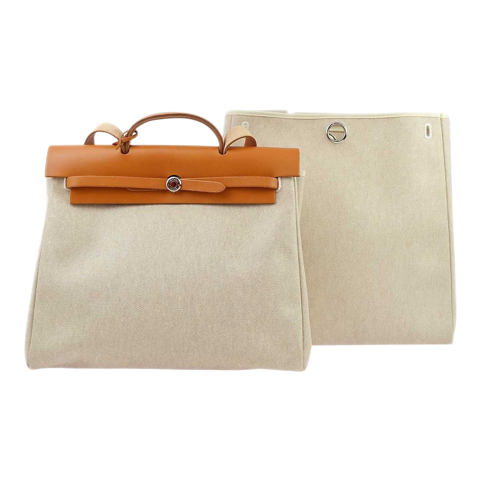 Hermes 1999 Natural Toile H Herbag Mm 2 In 1 2Way Shoulder Handbag ...