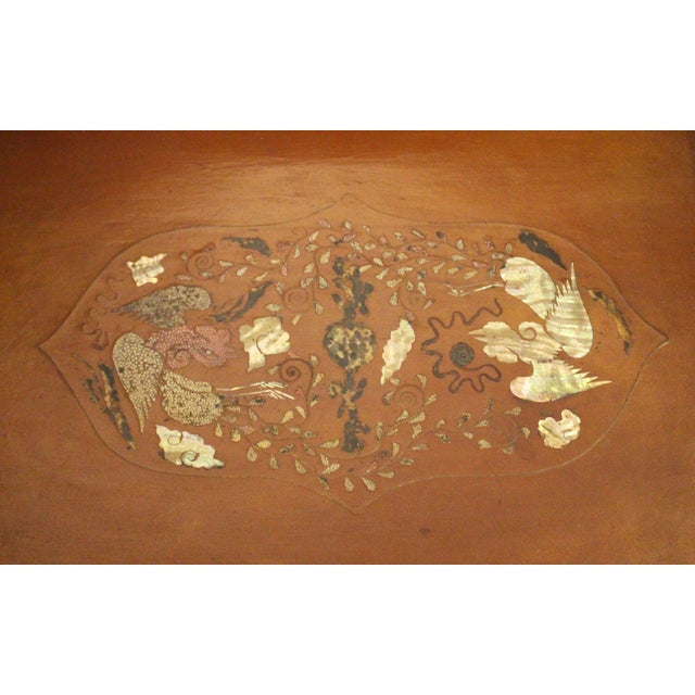 Mid-Late 19th Century Chinese or Korean Burnt Red Lacquer Gallery Tray ...