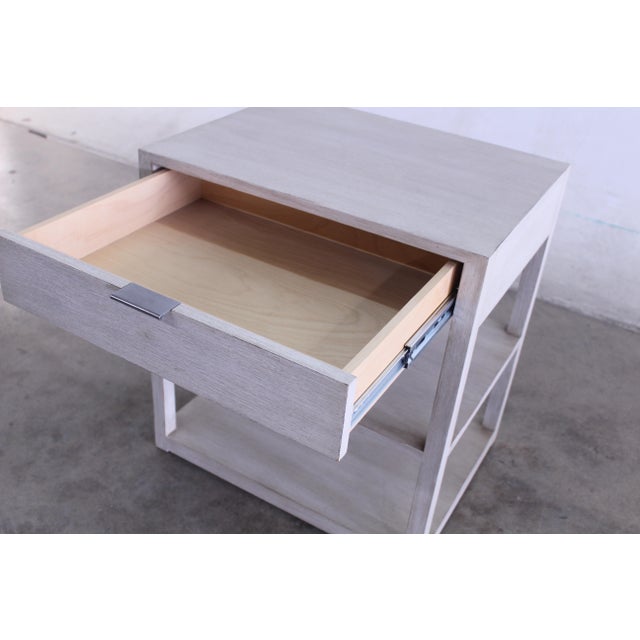 Squared White Oak Side Table | Chairish