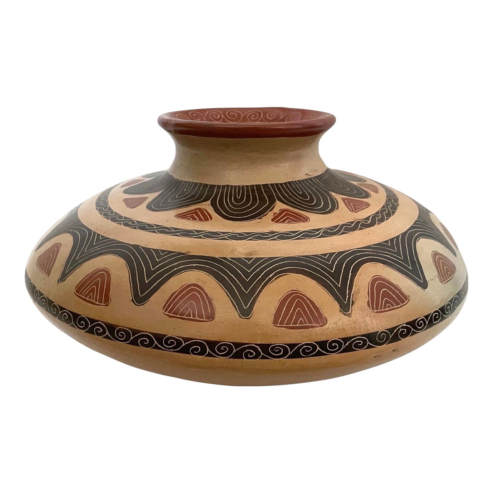 Vintage Costa Rican Guaitil Guanacaste Clay Pottery Storage Pot Vase ...