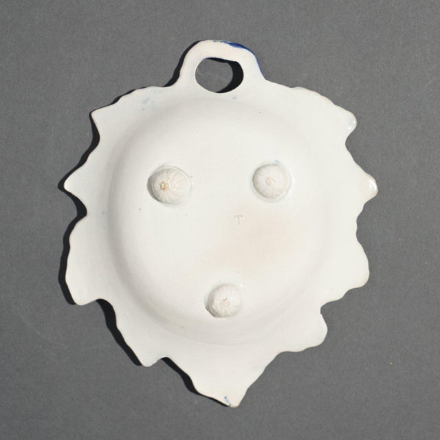 Shell Edge Pearlware Grape Leaf Condiment Dish, C. 1820 | Chairish