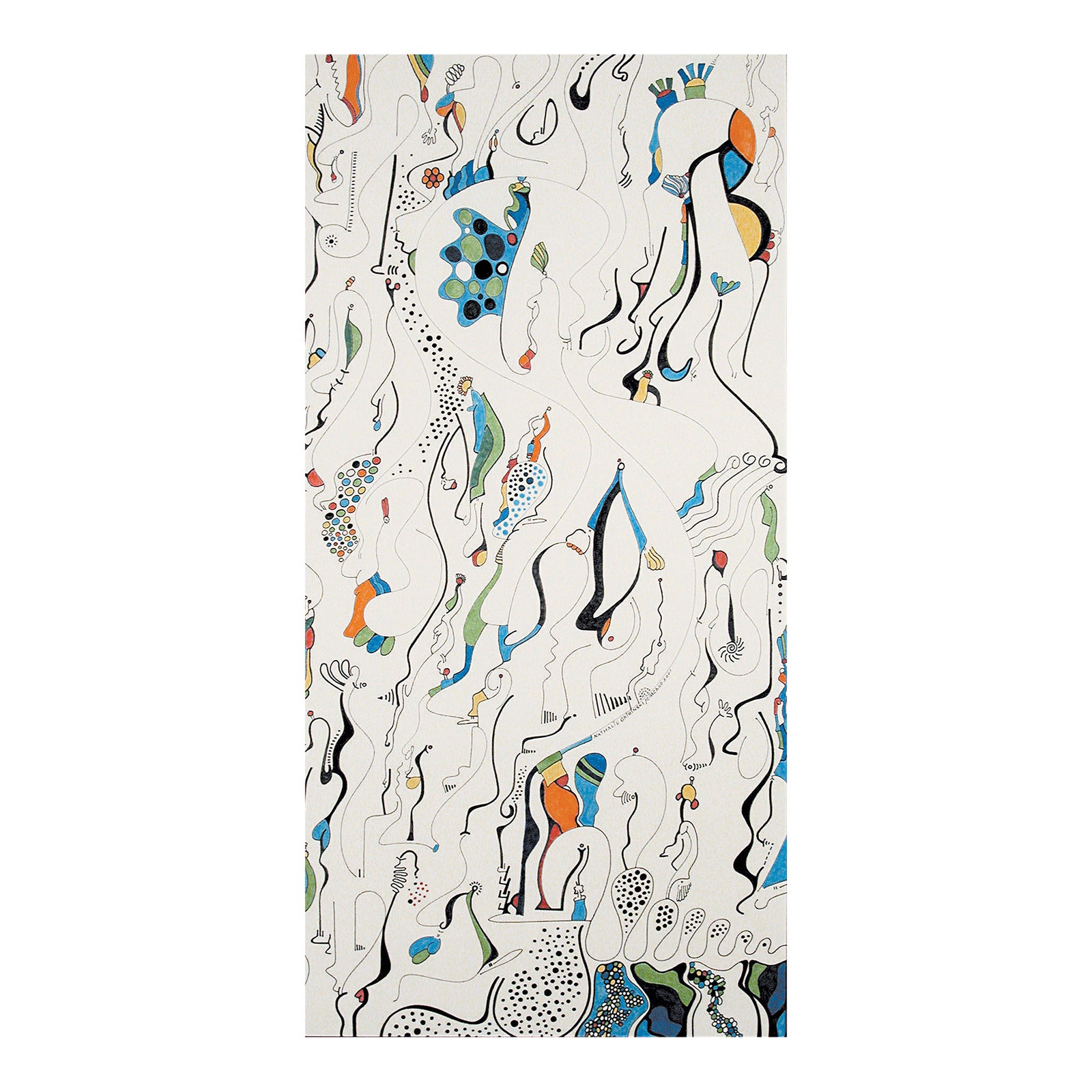 Caterpillar’s Dream – Abstract Linear Composition – Oil Markers on ...