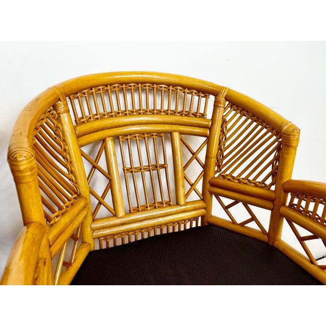 Vintage Rattan Brighton Style Chairs- a Pair | Chairish