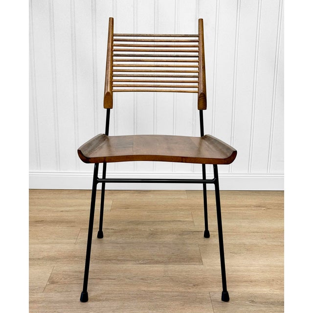 Mid-Century Paul McCobb Sculptural Maple & Iron Shovel Chair | Chairish