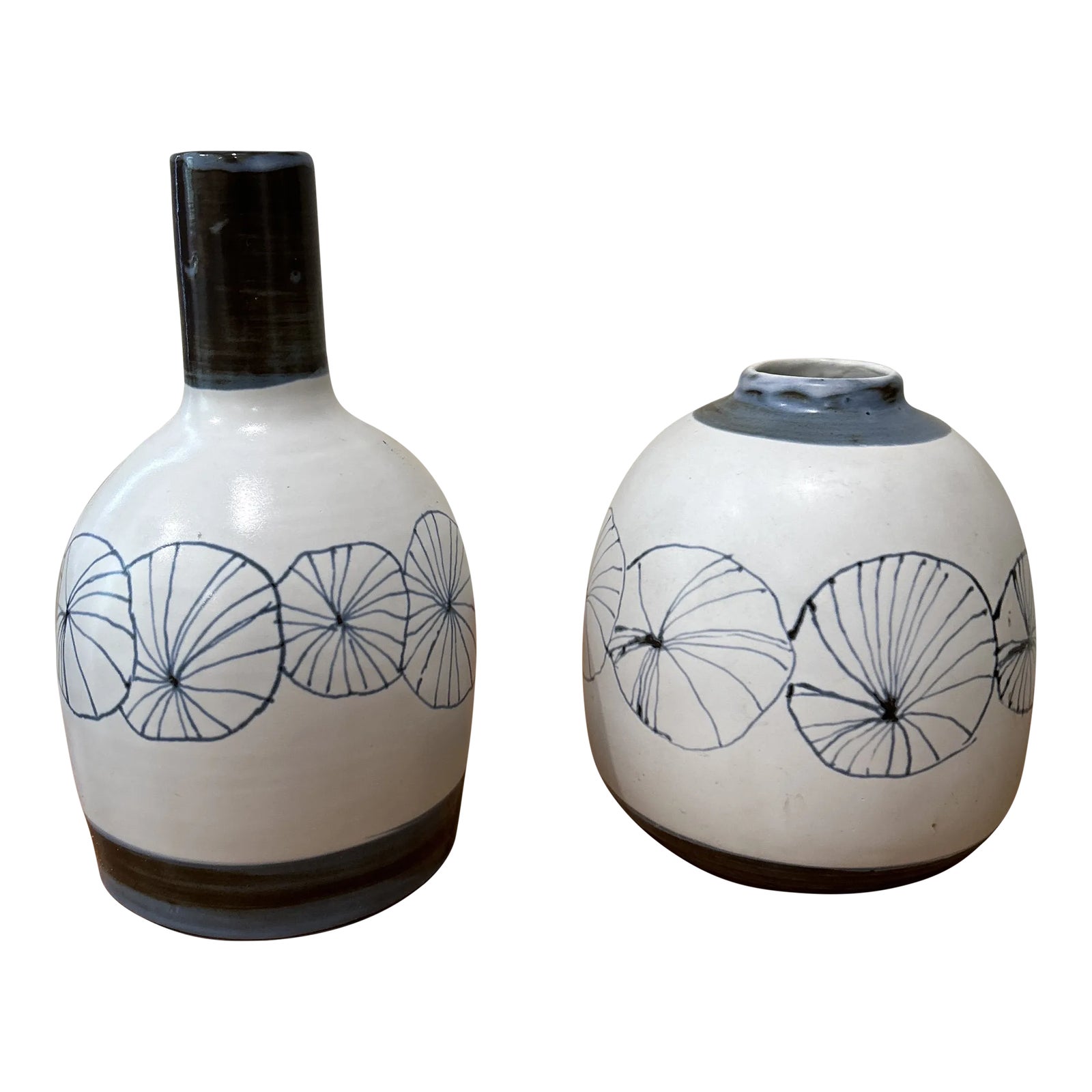 Antique Pair of Australian Pottery Contemrorary Ceramic Vases by Tania ...