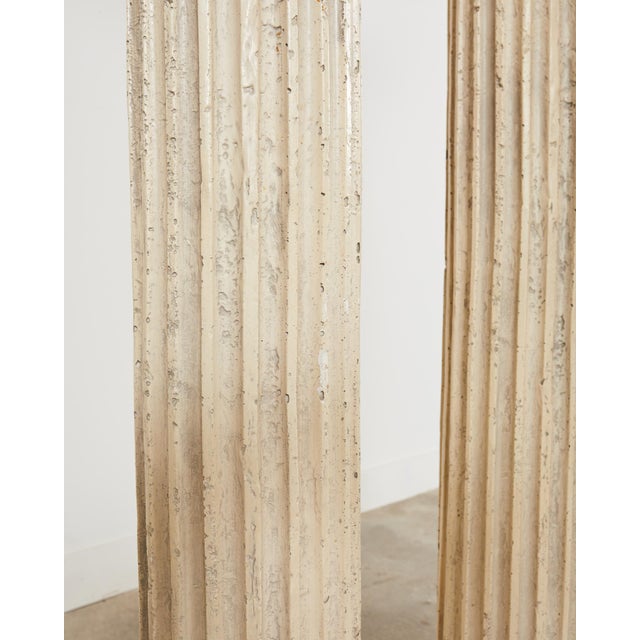 Pair of Neoclassical Style Greco Roman Plaster Columns | Chairish