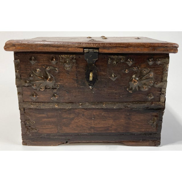 Antique Late 19th C Primitive Wood Strong Box | Chairish