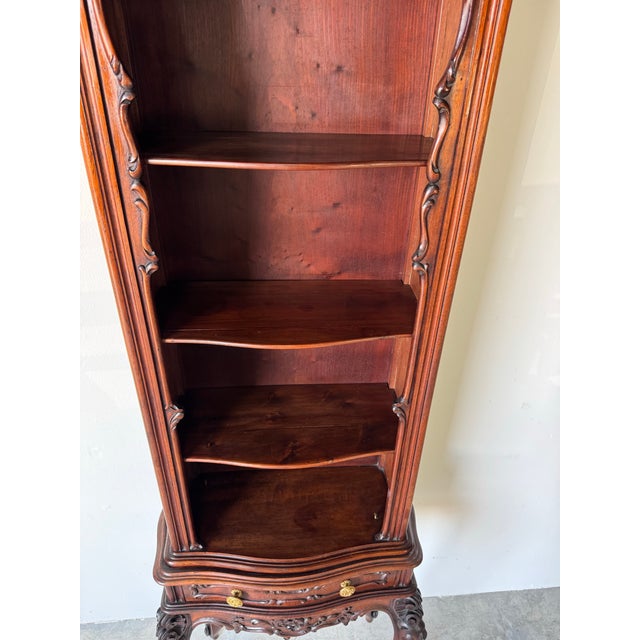 Vintage French Rococo Louis XV–Style Carved Mahogany Cabinet | Chairish