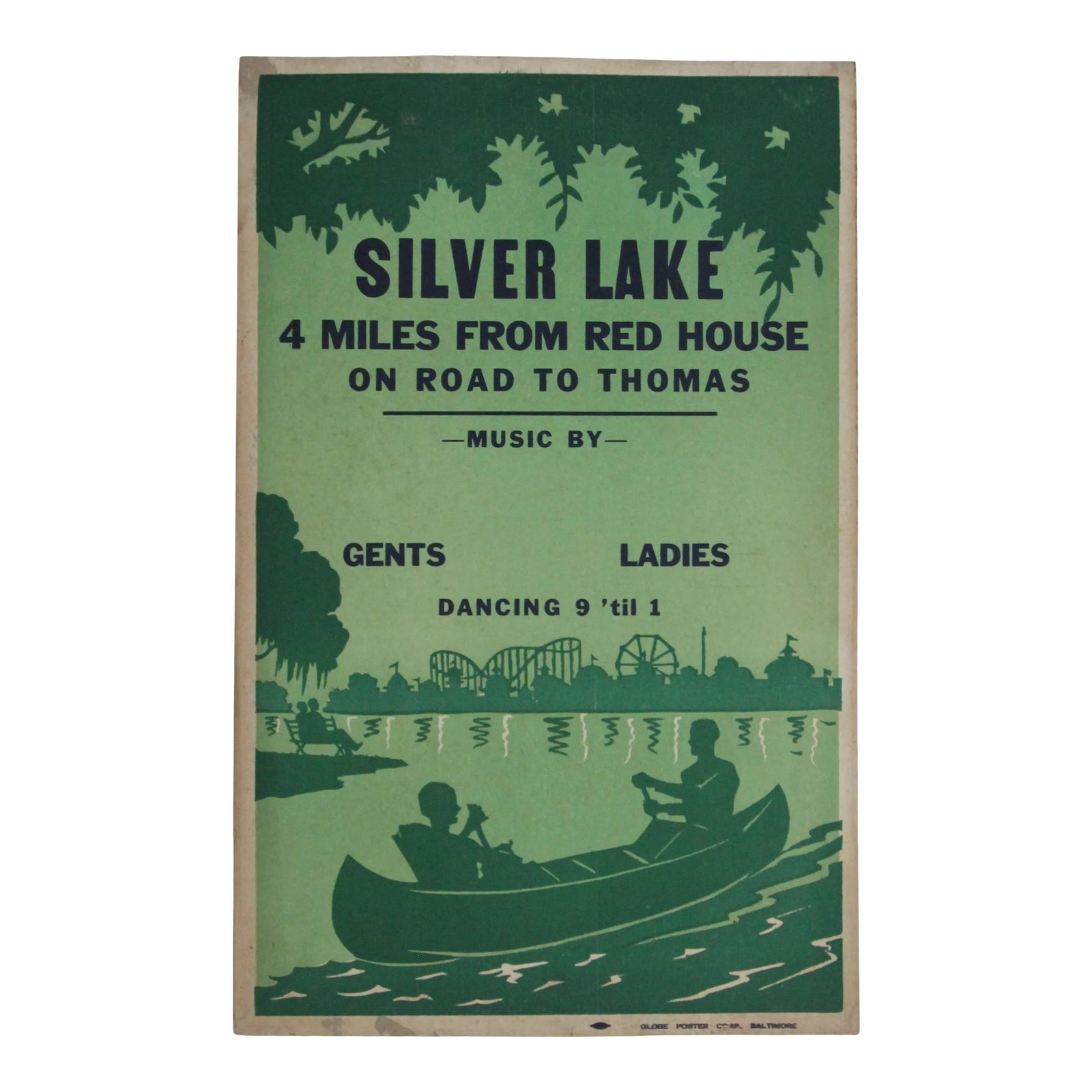 Circa 1940s Silver Lake Poster | Chairish