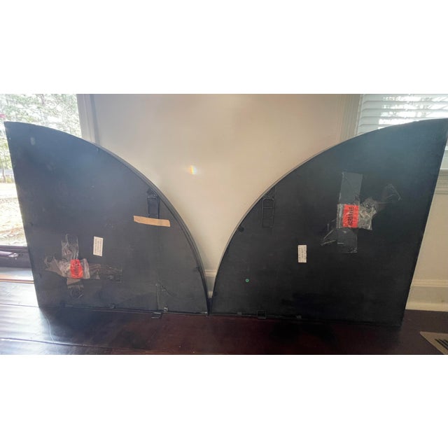 2000s Ballard Design Arched Metal Modern Cathedral Mirrors- a Pair ...