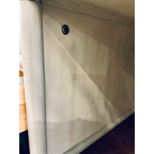 Modern Light Gray Wood Executive Desk | Chairish