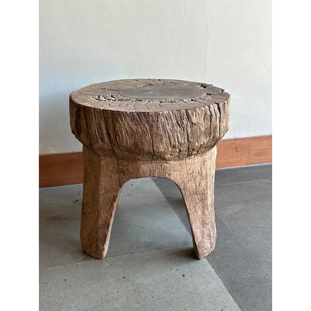 1920s Antique Javanese Teak Wood Stool | Chairish