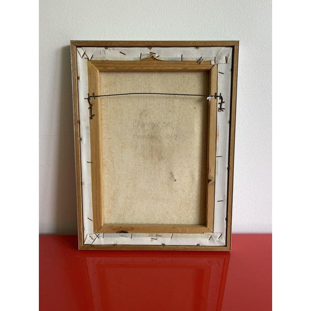 Vintage Guez Abstract Expressionist Art Painting on Canvas | Chairish