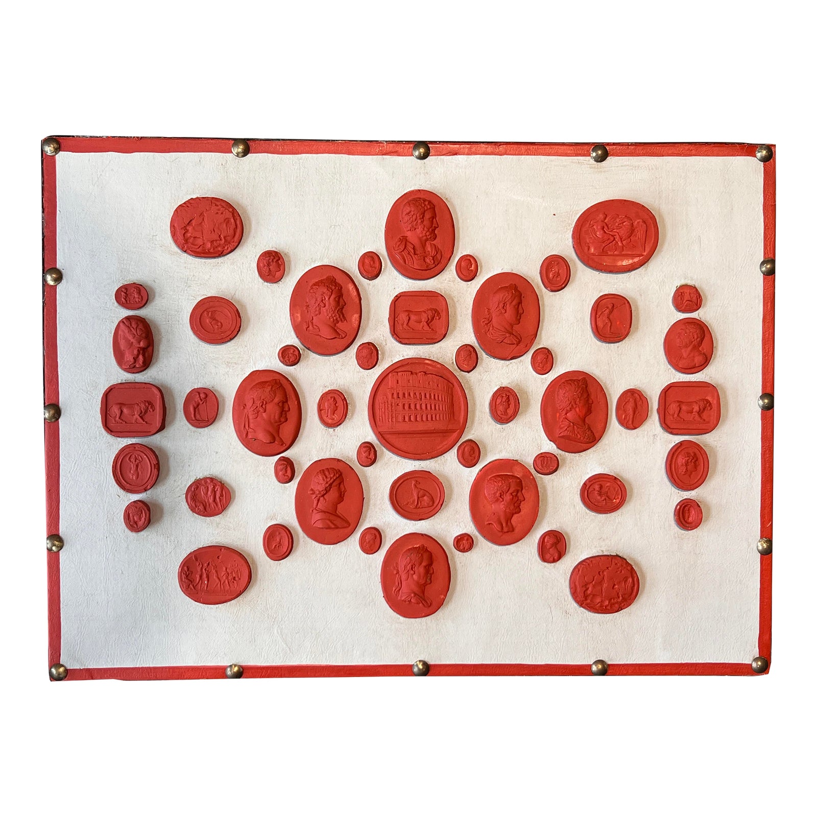 #1015 Grand Tour Revival Neoclassical Vintage Red Plaster Cast Waxed ...