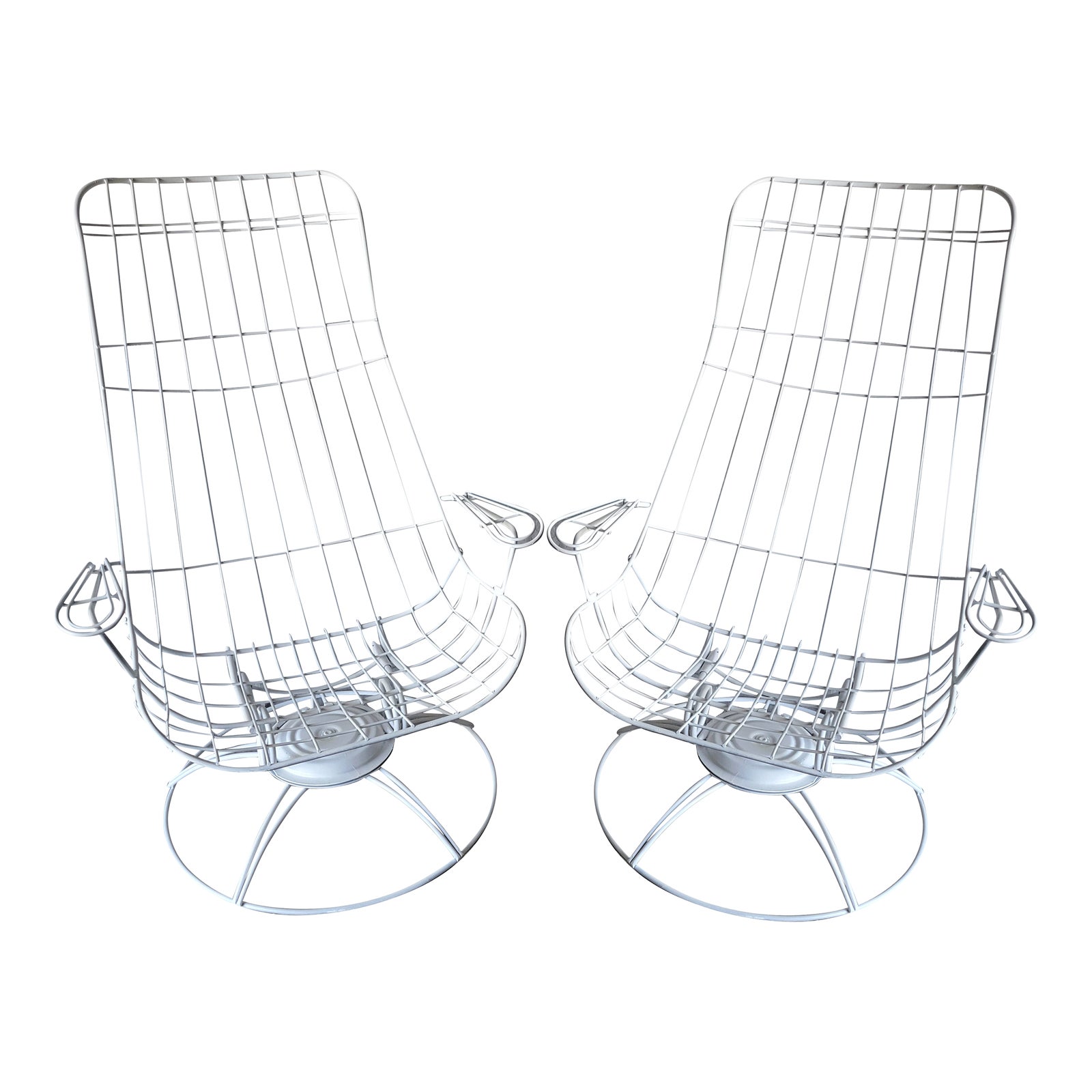 Vintage Styled After Homecrest High Back Rocker Swivel Riveria Chairs ...