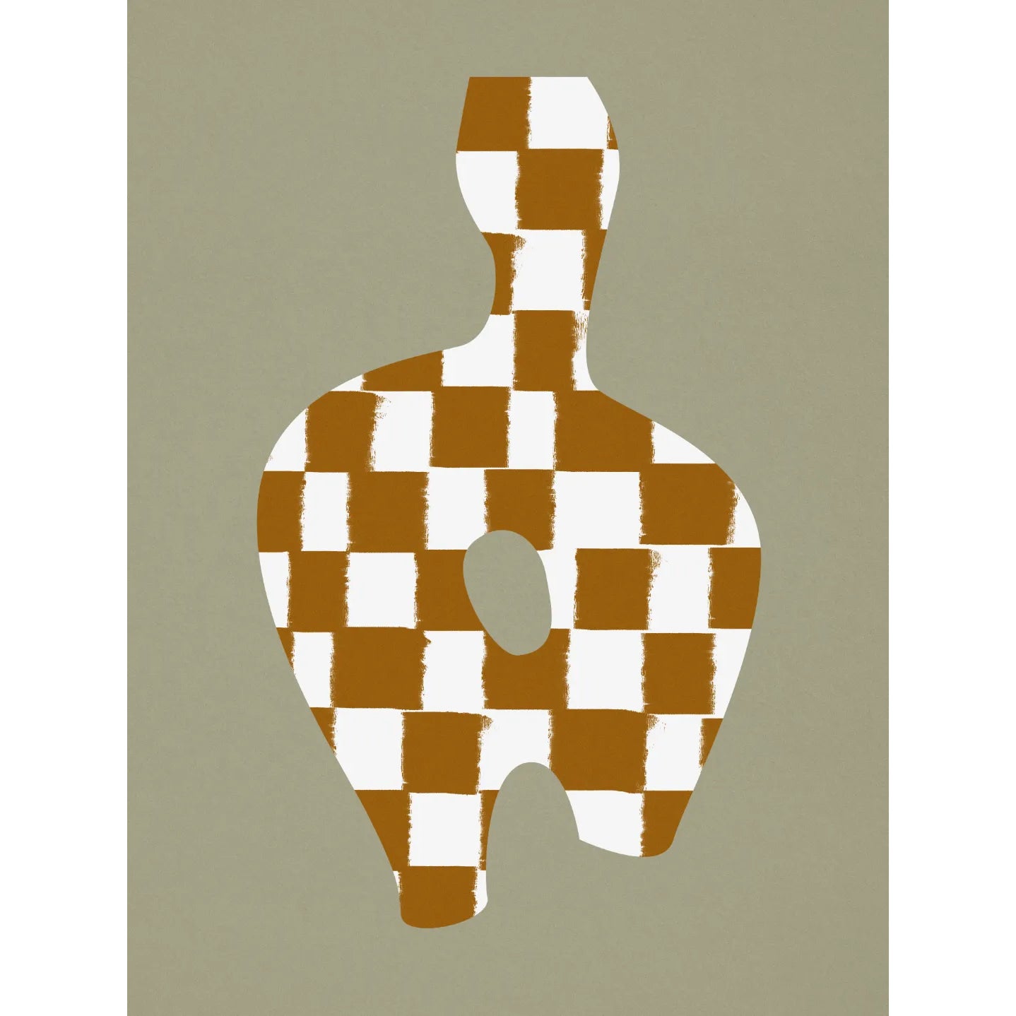 Contemporary Abstract Checkers Giclee Print | Chairish