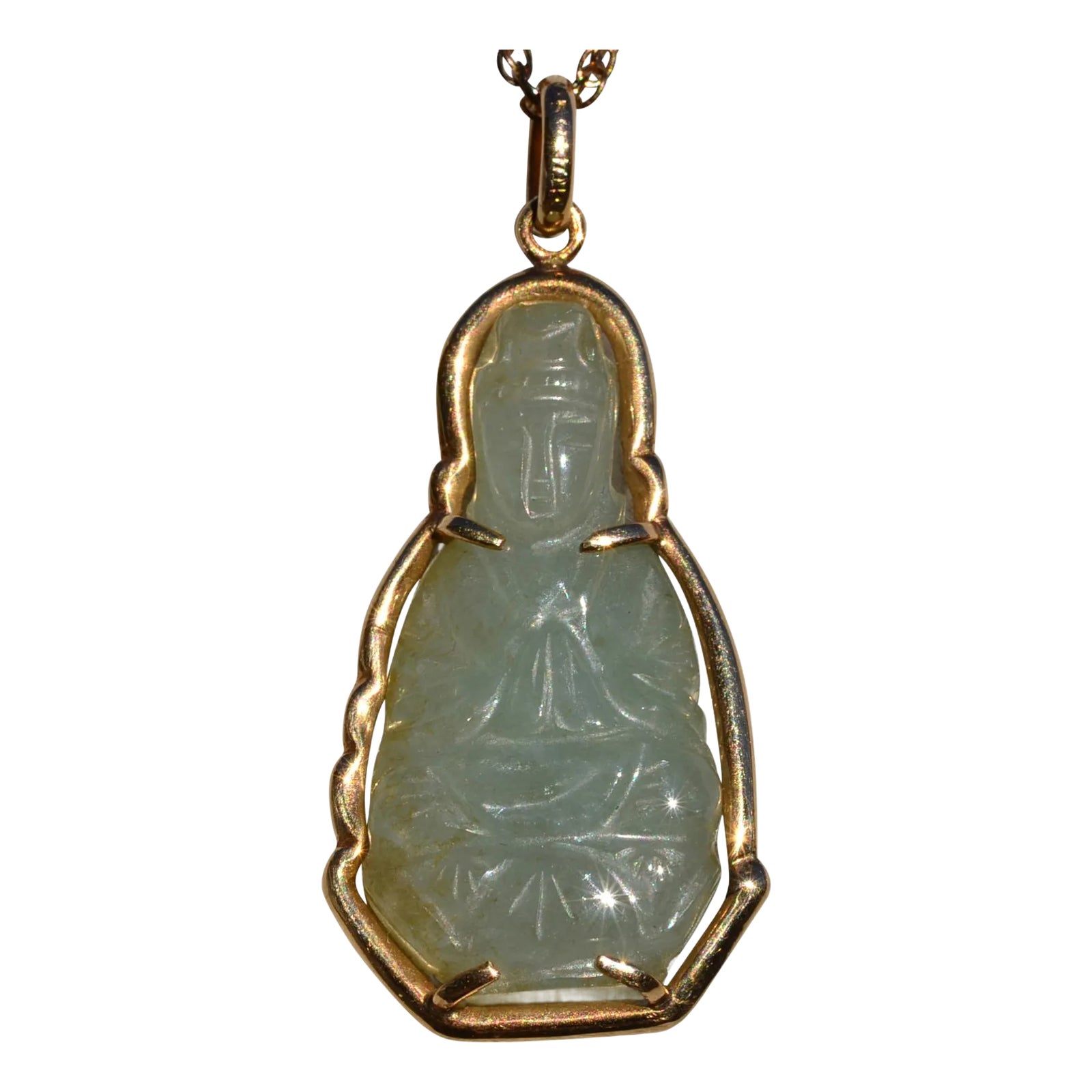 The Kwan (Guan) Yin: Hand Carved Jade Kwan (Guan) Yin Pendant in Custom ...