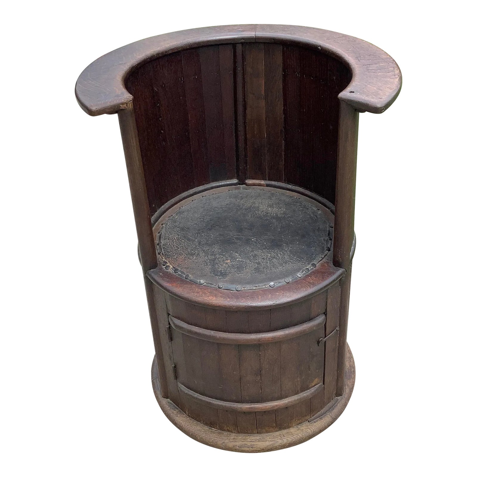Late 1800s Barrel Chair | Chairish