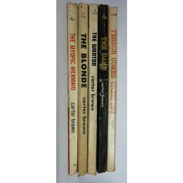 Carter Brown Vintage Mystery Books - Set of 5 | Chairish