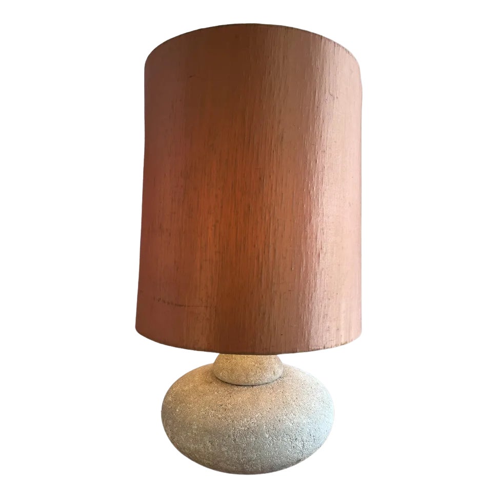 Large Natural Stone Lamp | Chairish