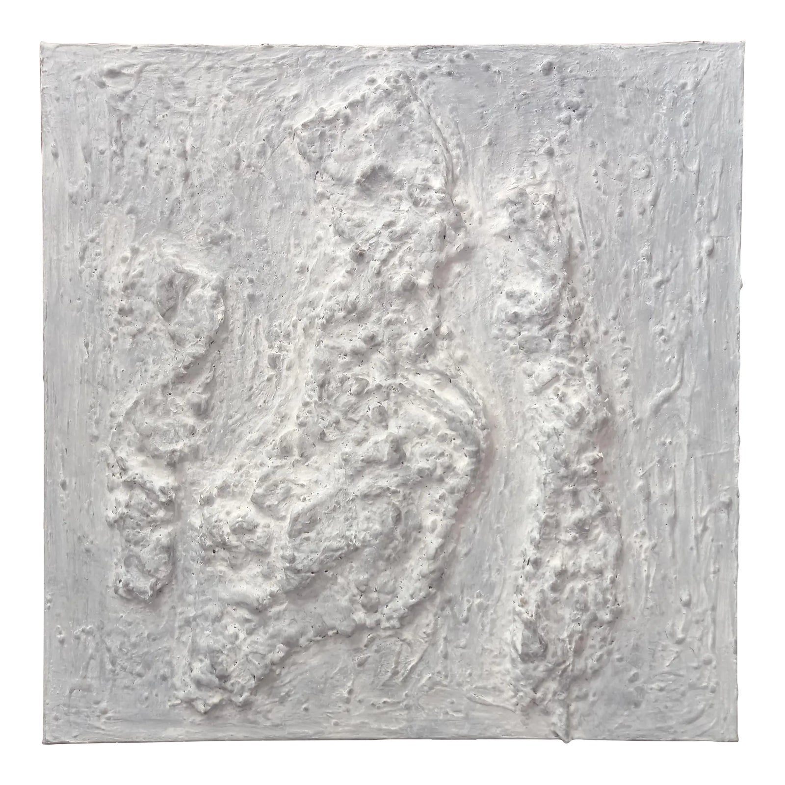 White Relief Brutalist Oil Painting #3 by Diane Grant | Chairish