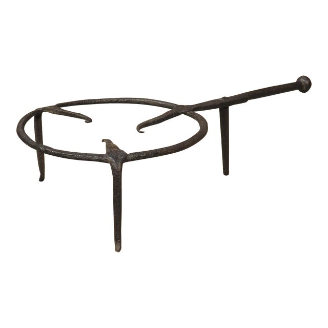 18th Century Hand Forged Iron Cooking Trivet | Chairish