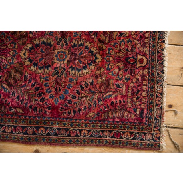 Vintage Fine American Sarouk Square Rug Mat | Chairish