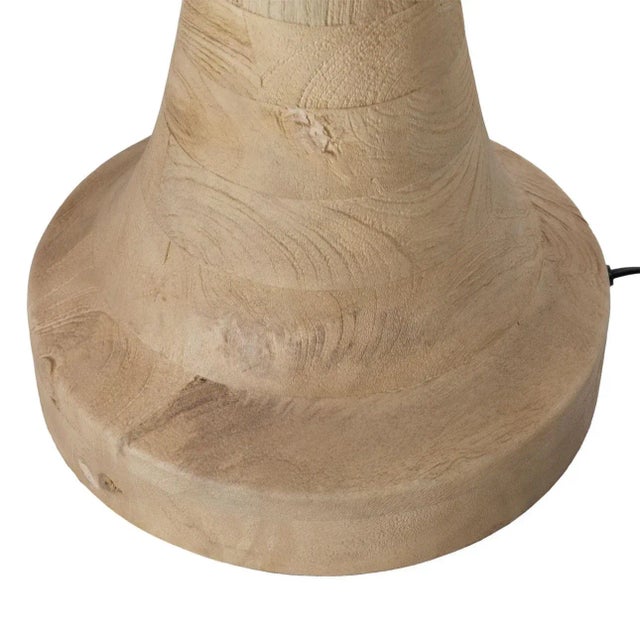 Natural Wood Floor Lamp | Chairish