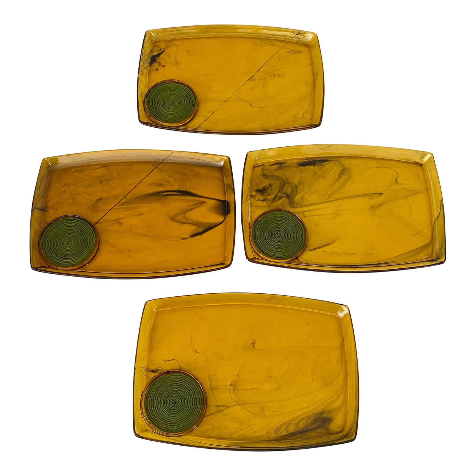 Vintage Mid Century Modern Tortoiseshell Lucite Horderves Drink Party ...