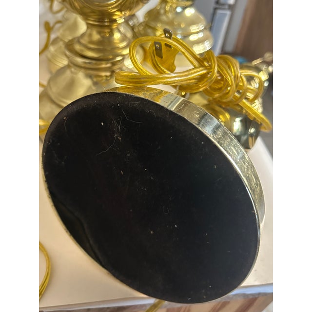 Set of 6 Vintage Mid-Century 1960s Keeder Brass Table Lamps | Chairish