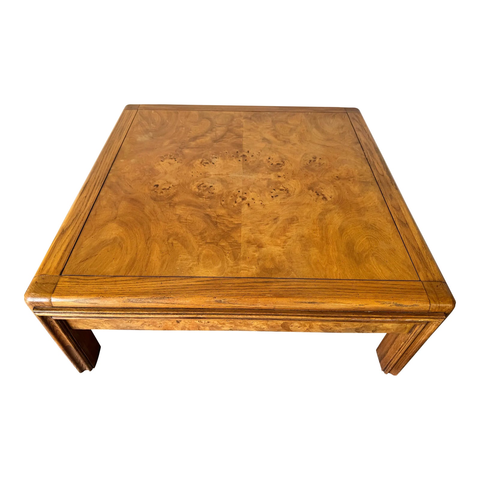 1970s Mid-Century Modern Birdseye Maple Square Coffee Table | Chairish