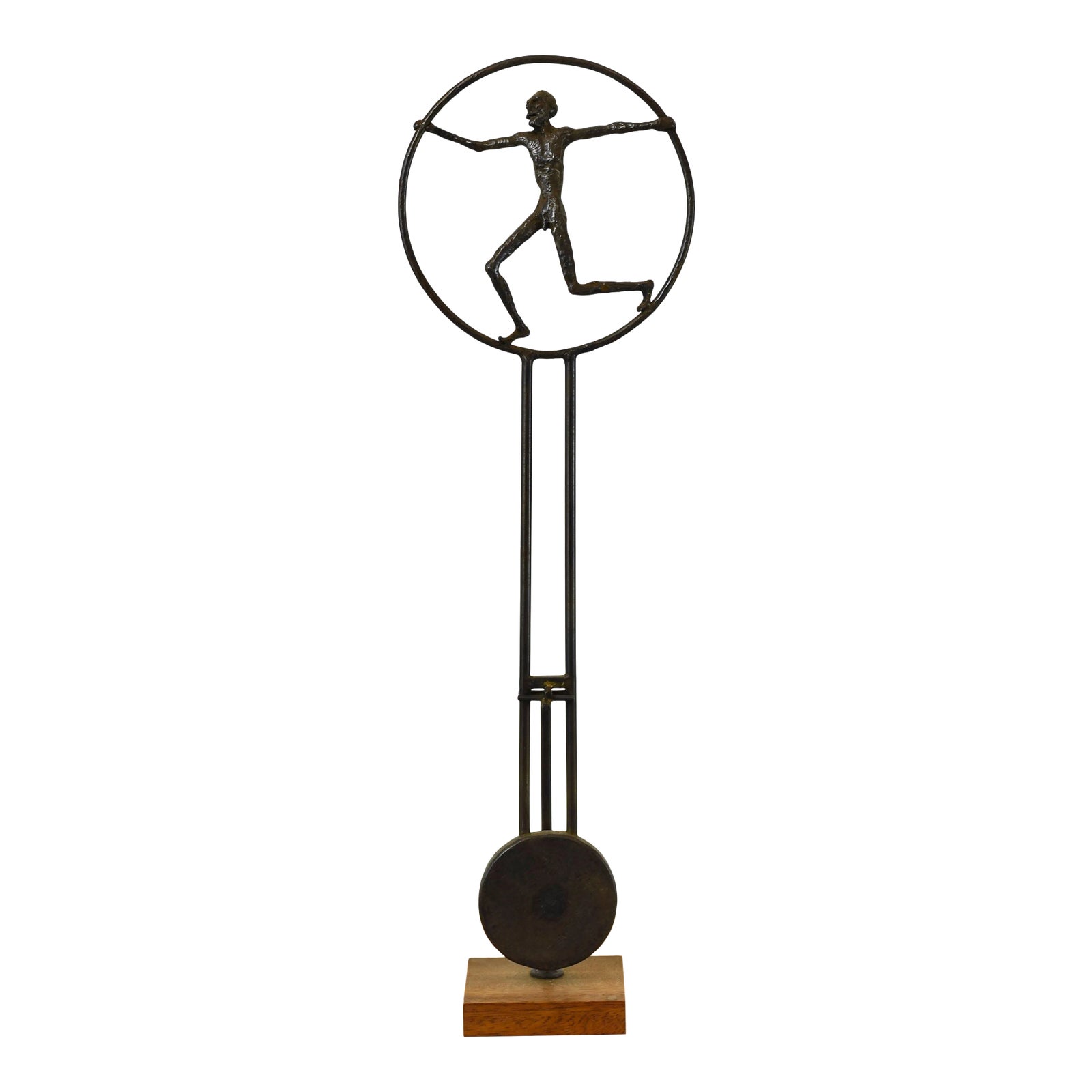 Brutalist Abstract Welded Steel Pendulum Mid Century Modern Kinetic ...