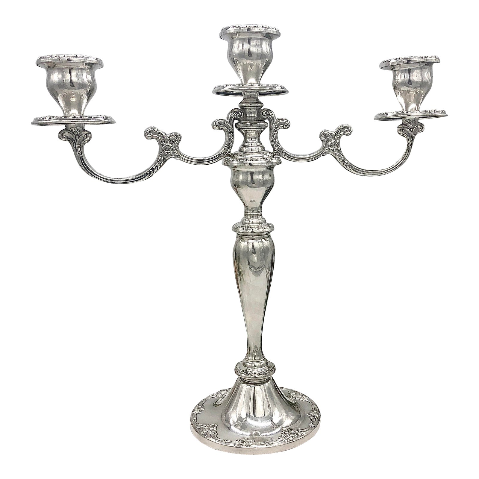 Vintage Gorham Melrose Sterling Silver Candelabra | Chairish