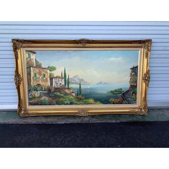 Vintage Original Luigi Sandini Italian Scene Oil Painting, Framed ...